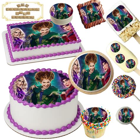 Hocus Pocus Edible Cake Toppers And Halloween Party Supply
