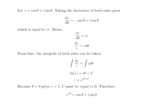 Nothing New But Eulers Identity Is Pretty Neat Heres A Proof Of It