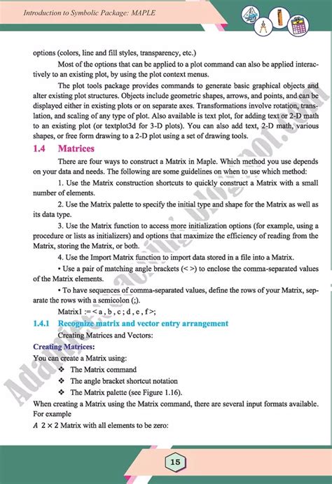 Adamjee Coaching Introduction To Symbolic Package Maple Mathematics