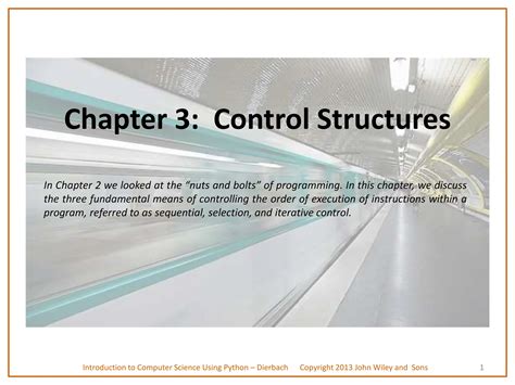 Control Structures In Python Programming Ppt