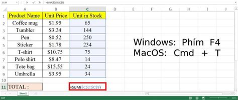 cách sửa lỗi không dùng được phím f4 để cố định vùng trong excel genz