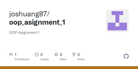 Github Joshuang87oopasignment1 Oop Asignment 1