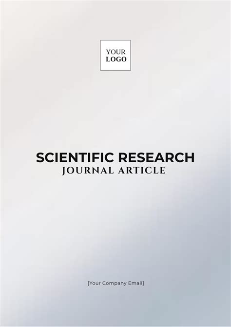 Free Scientific Research Journal Article Template To Edit Online