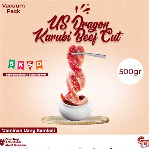 Jual US Dragon Karubi Shortplate Beef Sliced 1cm 500gr Shopee Indonesia