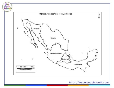 Mapas de México para colorear con y sin nombres para imprimir