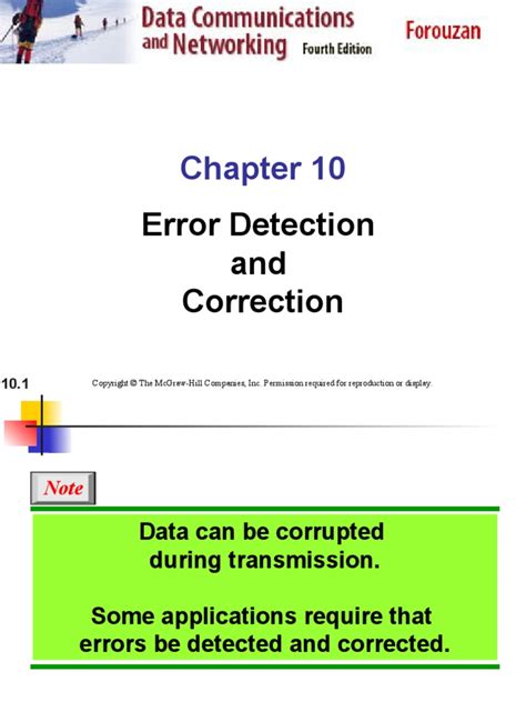 Lec 5 Error Detection And Correction Pdf Error Detection And