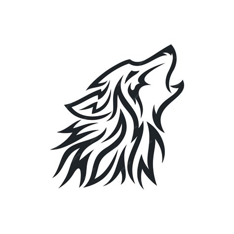 Simple Tribal Wolf Tattoo