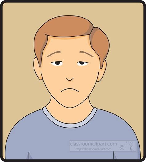 Emotions And Expressions Clipart Bored Facial Expression 5 22812