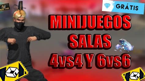 FREE FIRE EN VIVO SALAS PRIVADAS 4VS4 Y PVP MINIJUEGOS