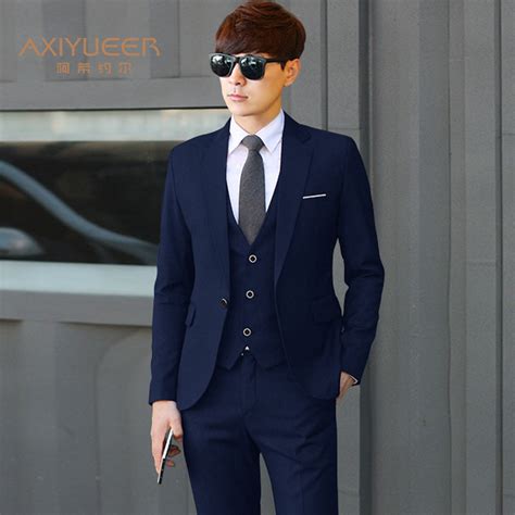 西服套装男修身三件套 男士新郎西装结婚礼服 商务休闲职业正装秋帝雅时尚国际