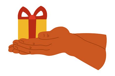 흰색 고립 된 배경에 손에 선물 상자 아이콘입니다 현재 벡터 일러스트레이션 개념에 대한 스톡 벡터 아트 및 기타 이미지 개념 개념과 주제 계절 Istock