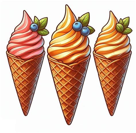 チョコレートアイスクリームのイラスト