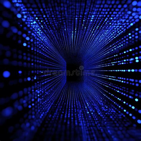 Binary Code Background Blue Color Matrix With Lines Creating A Futuristic Atmosphere