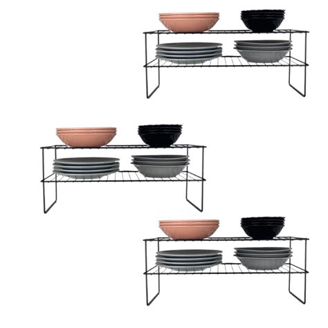 Kit 3 Rack 50cm Organizador Objeto Armario Cozinha Preto Shopee Brasil