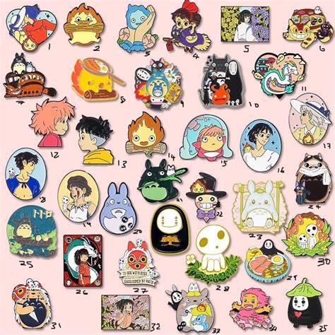 Studio Ghibli Enamel Pins Hobbies And Toys Music And Media Music