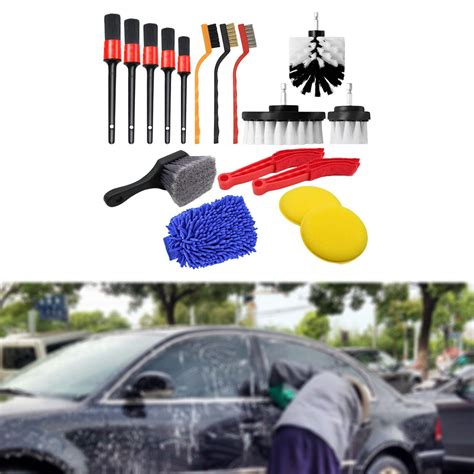Juego De Cepillos Multifuncionales Para Detalles De Automóviles De 17