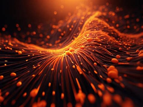 Premium Photo Abstract Orange Particles Of Optical