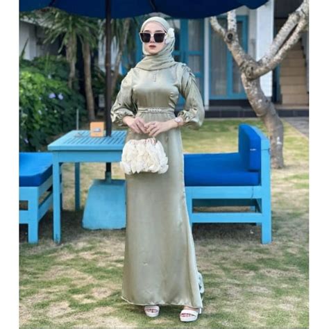 Jual Gamis Ranjani Velvet Polos Premium Baju Bridesmide Kondangan Satin