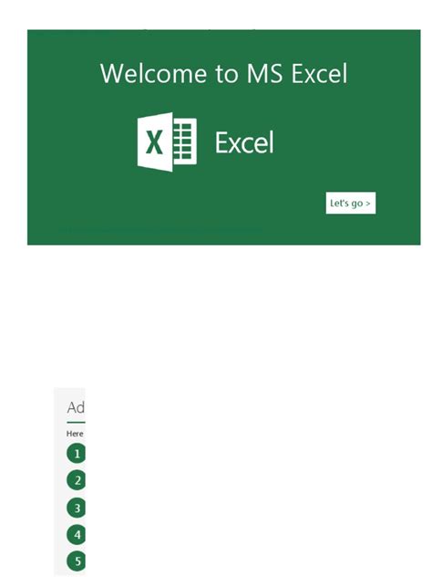 Welcome To Excel Pdf Microsoft Excel Computing