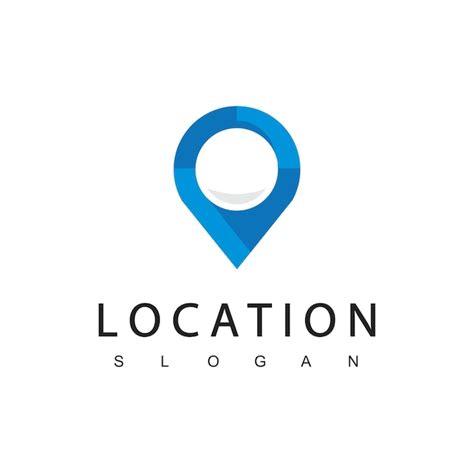 Modèle De Logo De Localisation Avec Symbole Gps Vecteur Premium