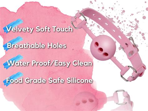 Pink Ball Gag Velvety Soft Pink Silicone Ball Gag Etsy