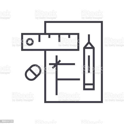 草案專案線性圖示 標誌 符號孤立背景向量向量圖形及更多home Improvement圖片 Home Improvement 住宅內部