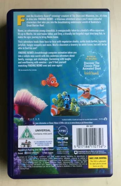 Disneypixar Finding Nemo Vhs Video Brand New And Sealed £1631