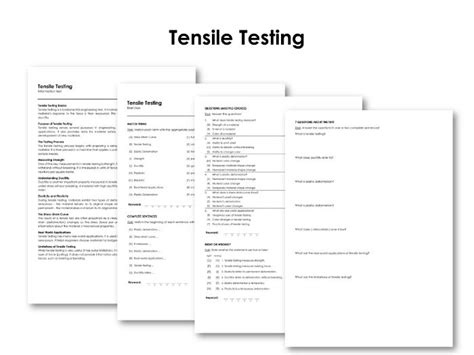 Tensile Testing Teaching Resources