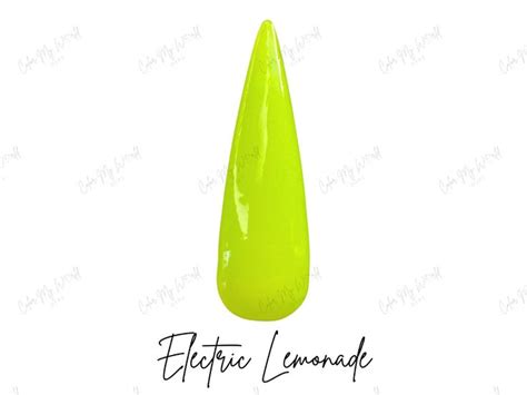 Electric Lemonade Neon Dip Powder Neon Dip Nails Dip Powder Dip