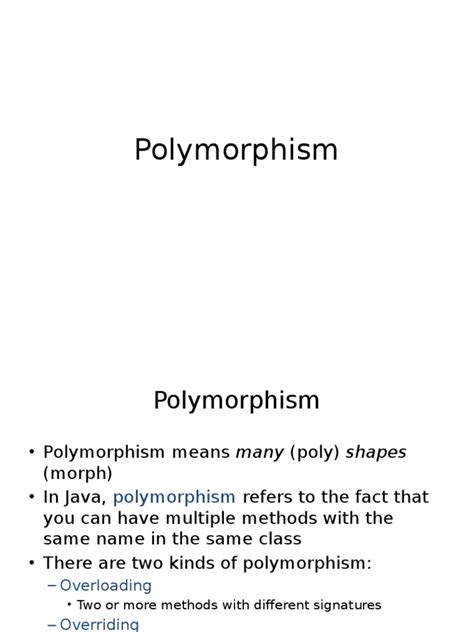 Polymorph Is M Pdf Method Computer Programming Inheritance