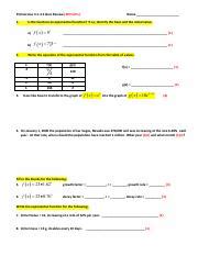 PreCalculus Quiz Review Exponential Functions Graph Course Hero