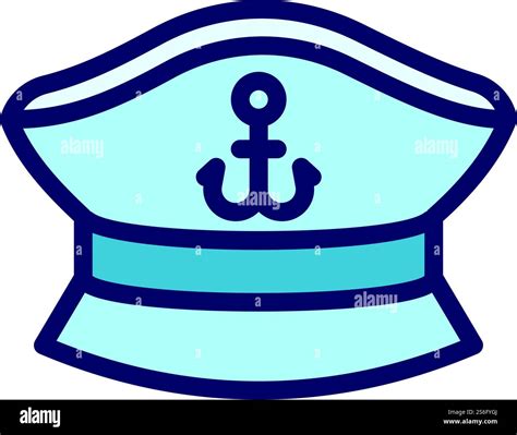 Ship Captain Cap Icon Outline Ship Captain Cap Vector Icon For Web