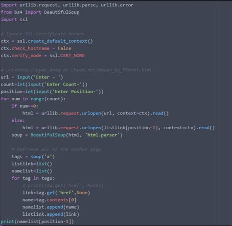 Using Python To Access Web Datacourserafollowing Links In Python