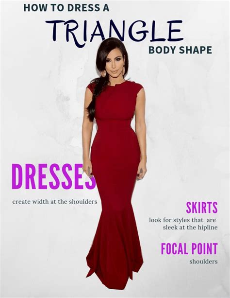 How To Dress For A Triangle Body Shape Triangle Body Shape Body Shapes Dress For Body Shape