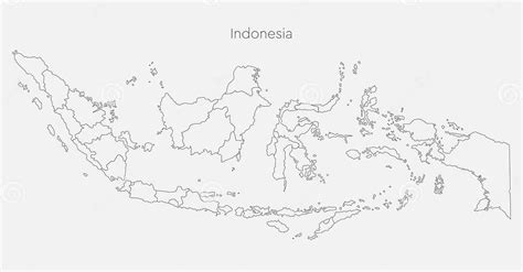 Modelo De Vetor De Mapa Do País Da Indonésia Ilustração Do Vetor