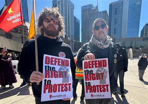 Hundreds Gather In Downtown Toronto To Protest Against Bubble Zone