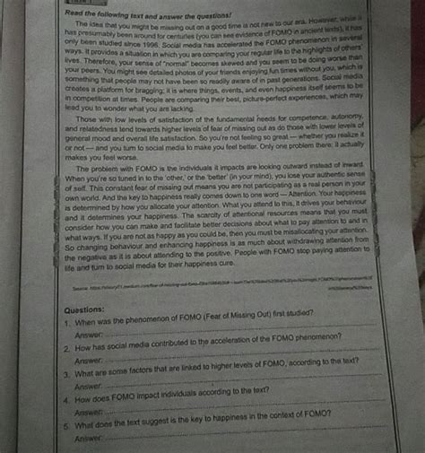 Read The Following Toxt And Answer The Studyx