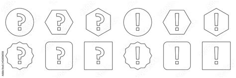 Question Mark Icon Set Faq Sign Help Symbol Exclamation Mark Icon