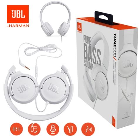 AURICULARES JBL TUNE 500 SUPRAAURALES CON CABLE Y MICRO BLANCO