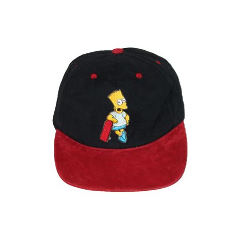 Vintage Bart Simpson Black Red Snapback — Rootsbk
