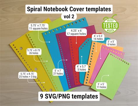 Notebook Template Svg Spiral Notebook Cover Templates 9 Svg Etsy Notebook Template Svg Spiral Notebook Cover Templates 9 Svg Etsy