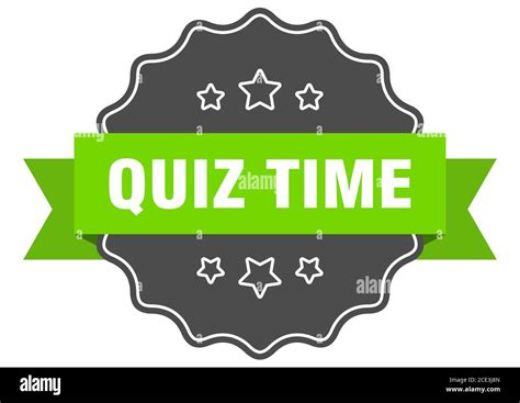 Quiz Time Label Quiz Time Isolated Seal Retro Sticker Sign Stock