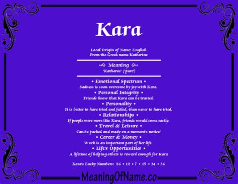 Kara Meaning Of Name