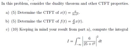 Solved In This Problem Consider The Duality Theorem And Chegg