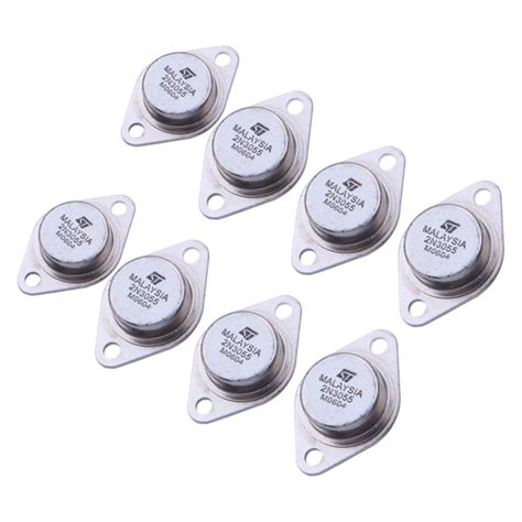 Характеристики 8 x 2N3055 15A 60V NPN AF аудио транзистор мощности TO-3 ...