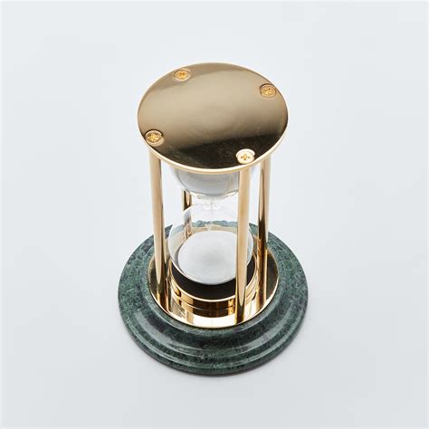 Greenmarble Brass 15 Minute Hourglass Brass Binnacle Touch Of Modern