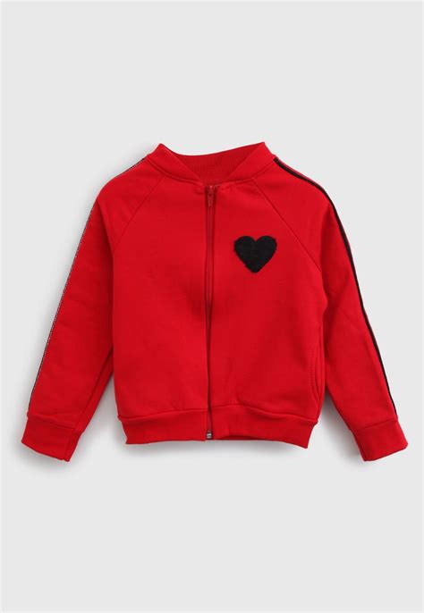 Jaqueta de Moletom Malwee Kids Infantil Coração Vermelho Compre Agora