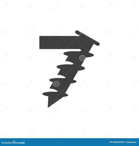 Letter 7 Logo Template For Construction Ironmonger Symbol Design Stock