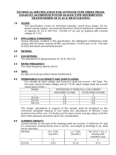 17 25 63 And 100 Kva Dts Transformer Pdf Transformer Insulator Electricity