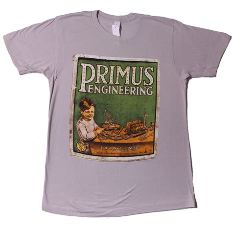 Primus Engineering T Shirt Lt Grey Tsprimus005 Wild Planet